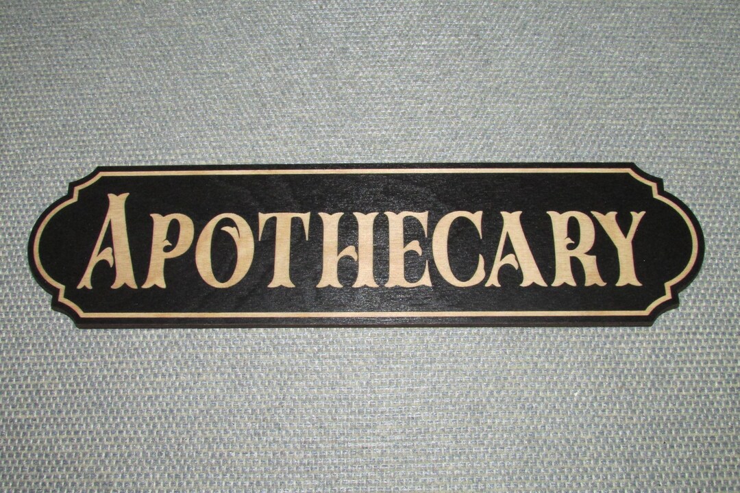 Apothecary Rustic Wood Sign #2, Custom Made From Reclaimed Wood 3 Sizes ...
