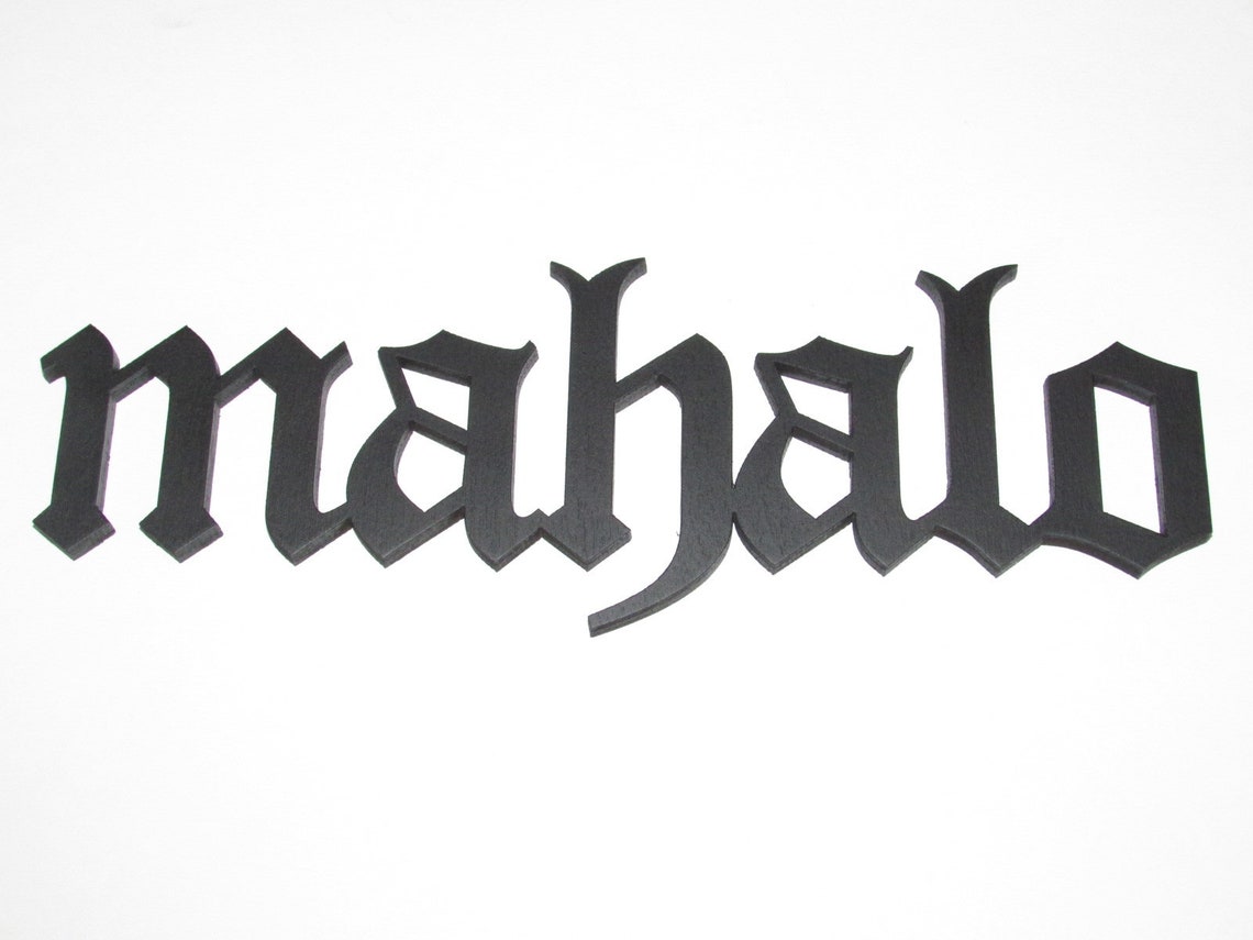MAHALO Wall Word SIGN Wall Art Home Decor - Etsy