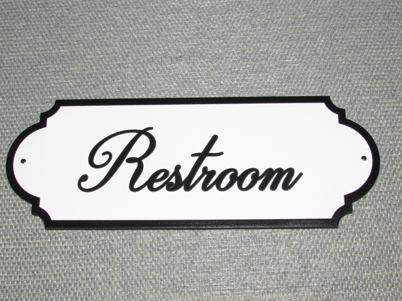 Restroom Wooden Door Sign Plaque Restroom 9 X 3 | Etsy