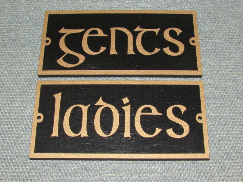 Ladies and Gents Restroom Bathroom Signs Irish - Etsy