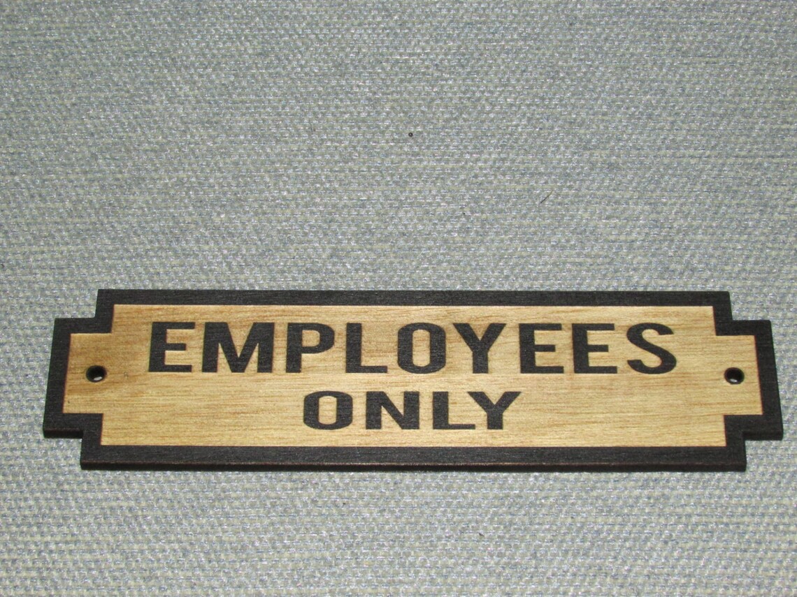 Employees Only Door Sign Rustic Retro Deco Style Free - Etsy