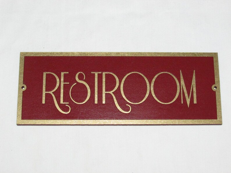 Custom 8 Wood Restroom Door Sign - Etsy