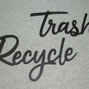 Recycle and Trash Wooden Words Set. Color Choice and Free Shipping - Etsy