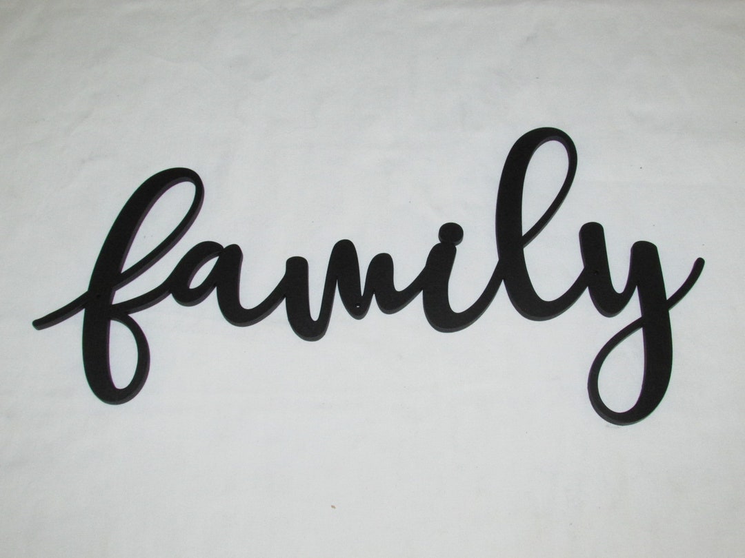 Family Wooden Wall Word - Etsy