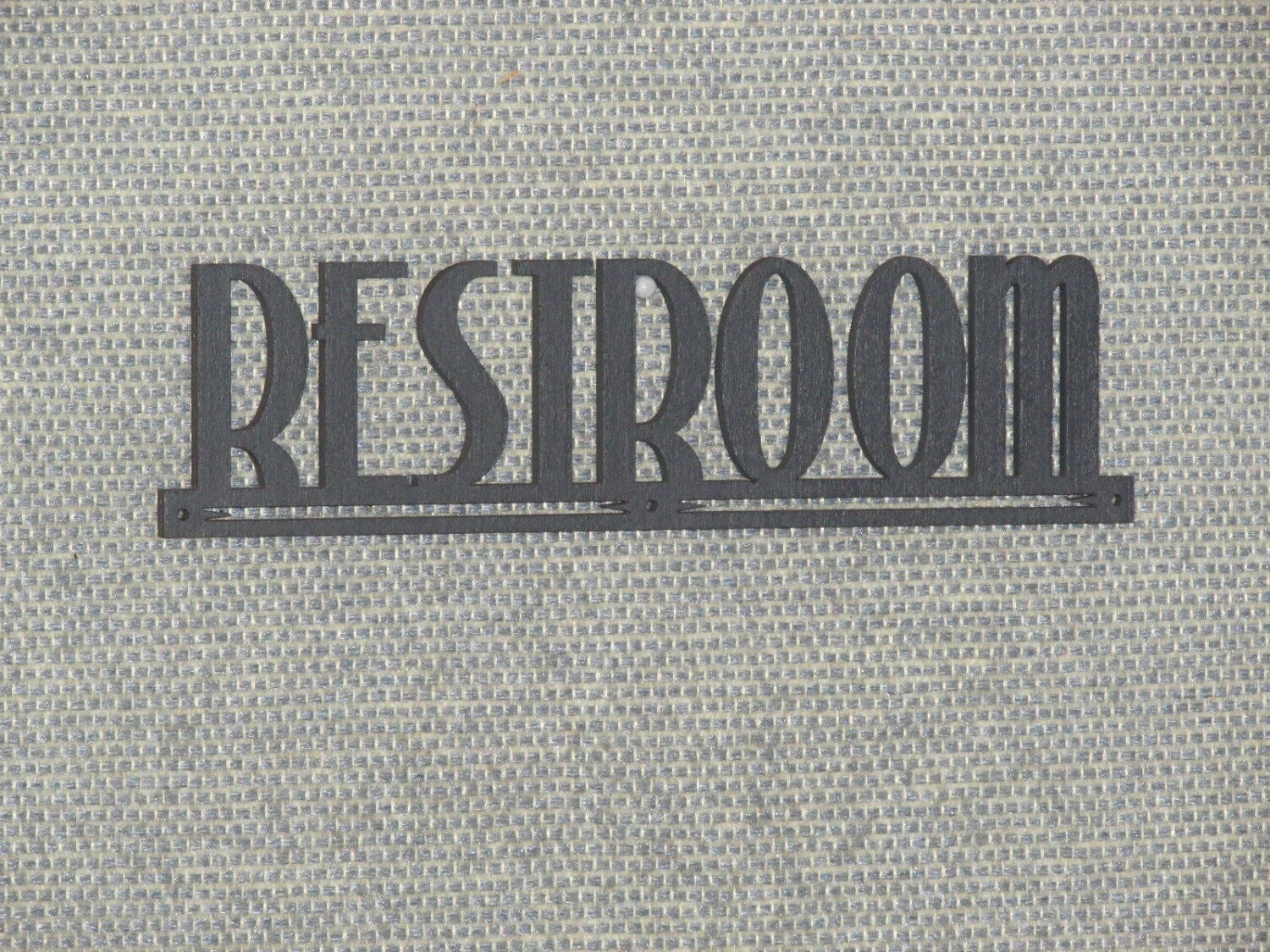 Restroom Wood Door Word Signs 8 X 2 - Etsy