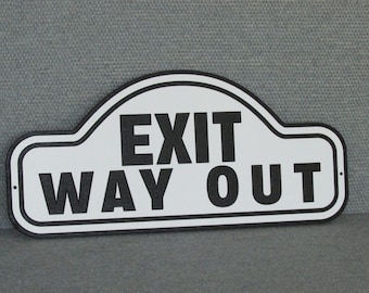 Exit Way Out Sign - Etsy