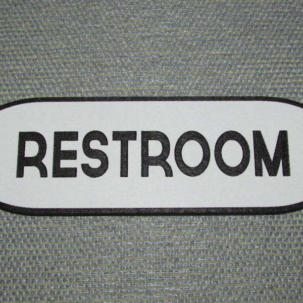 Retro Restroom Sign - Etsy