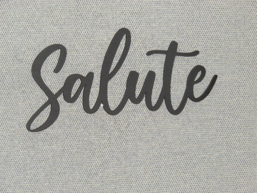 Salute Wood Wall Word Decor Art Sign - Etsy