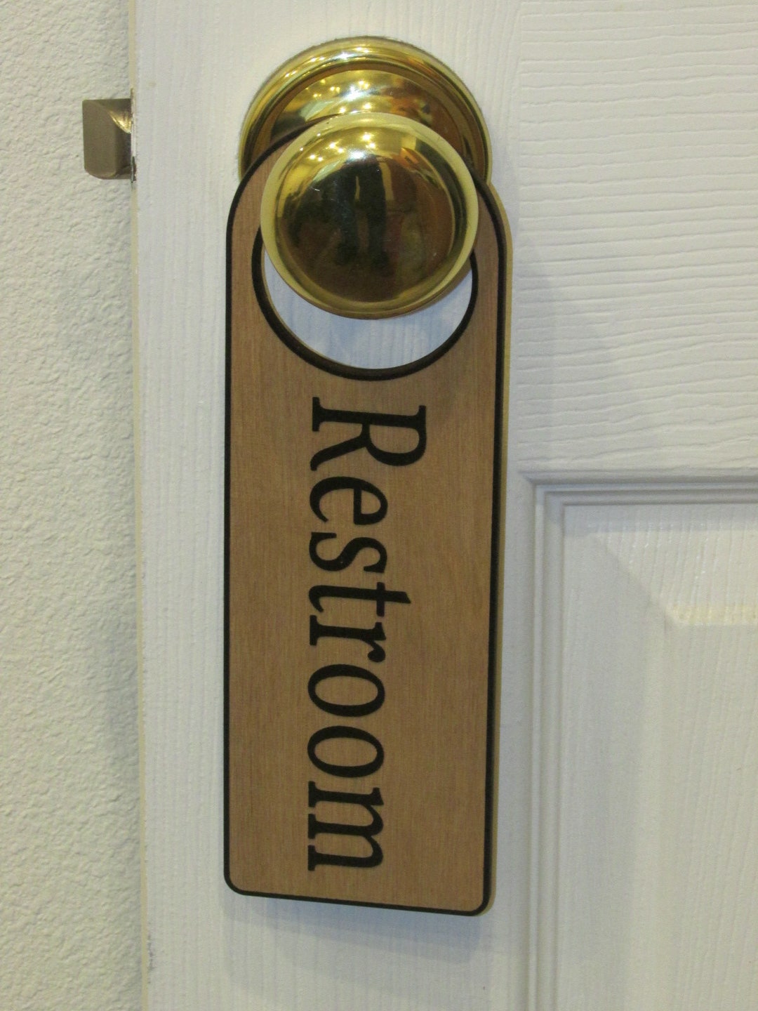Restroom Temporary Door Knob Sign, Lets Your Guests Know Where the ...