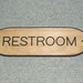 WATER CLOSET WC Wooden Door Sign Plaque Restroom 9 X 3 1/2 White With ...