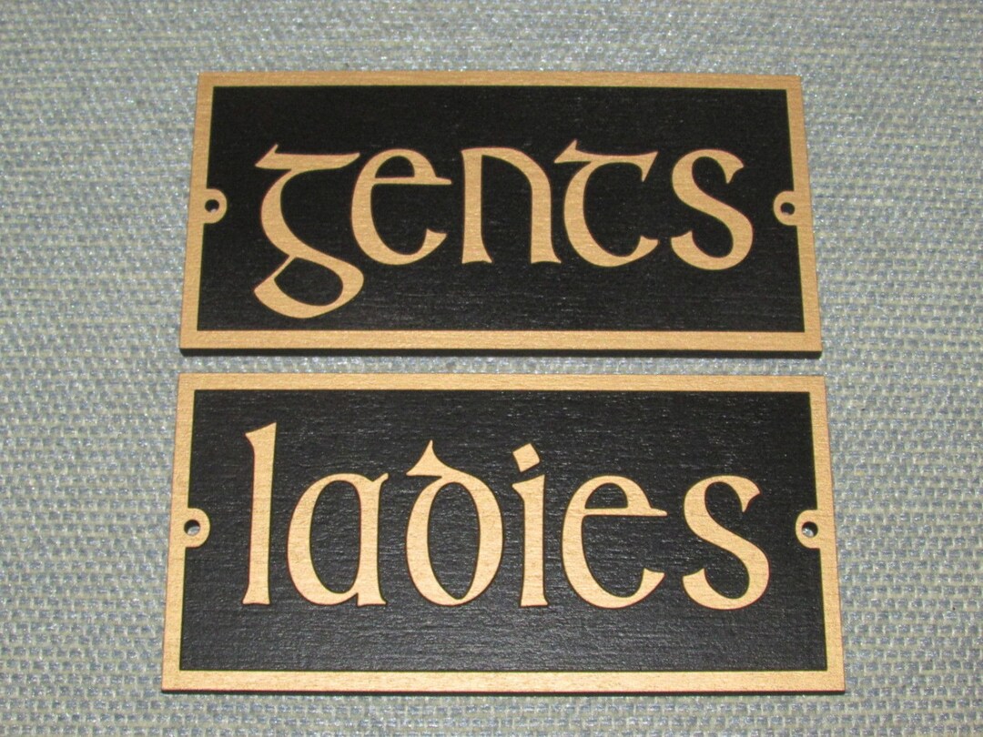 Ladies and Gents Restroom Bathroom Signs Irish - Etsy