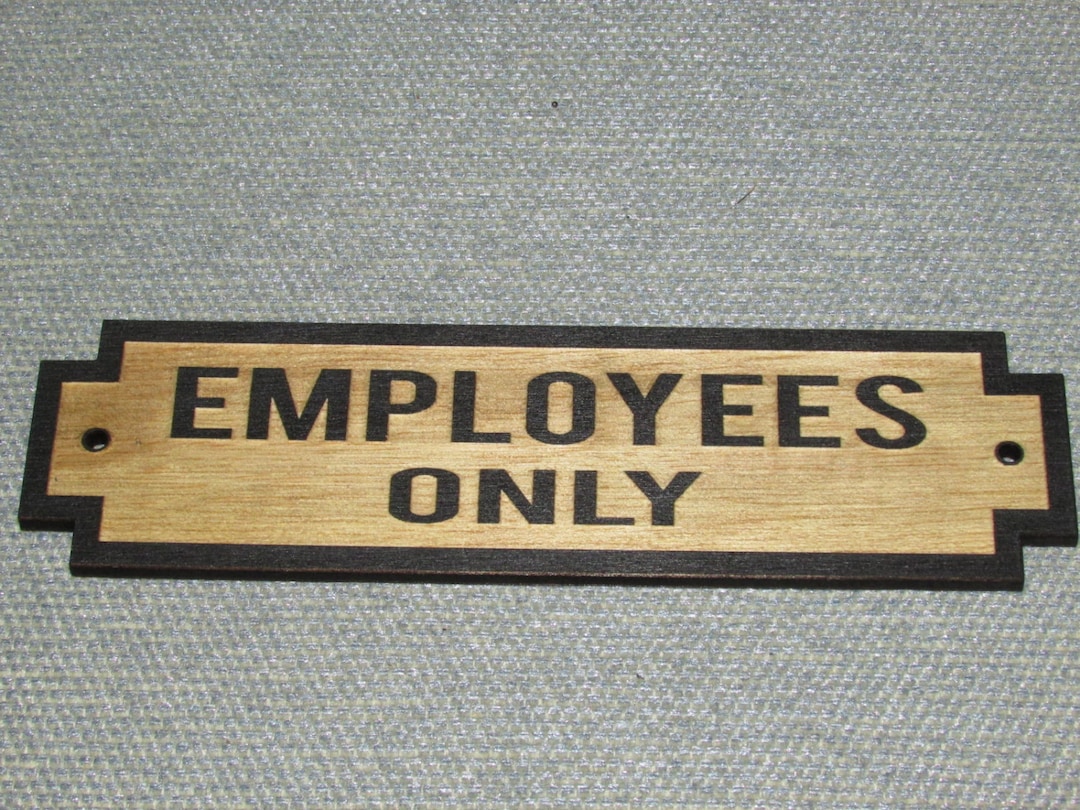 Employees Only Door Sign Rustic Retro Deco Style, Free Shipping - Etsy
