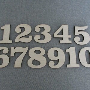 Unfinished 4 Laser Cut Wood Numbers 1 Through 20 Wedding Table - Etsy