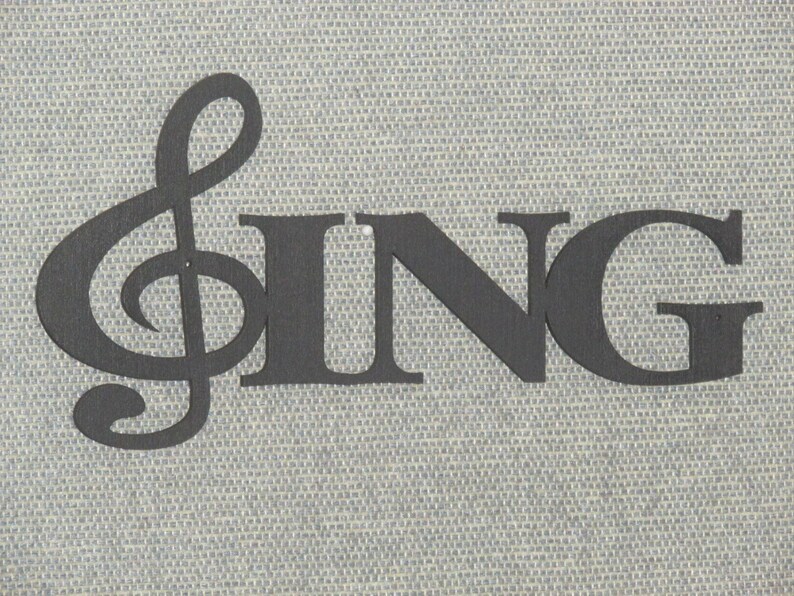 Sing With Treble Clef Laser Cut Wood Wall Art Decor Music - Etsy