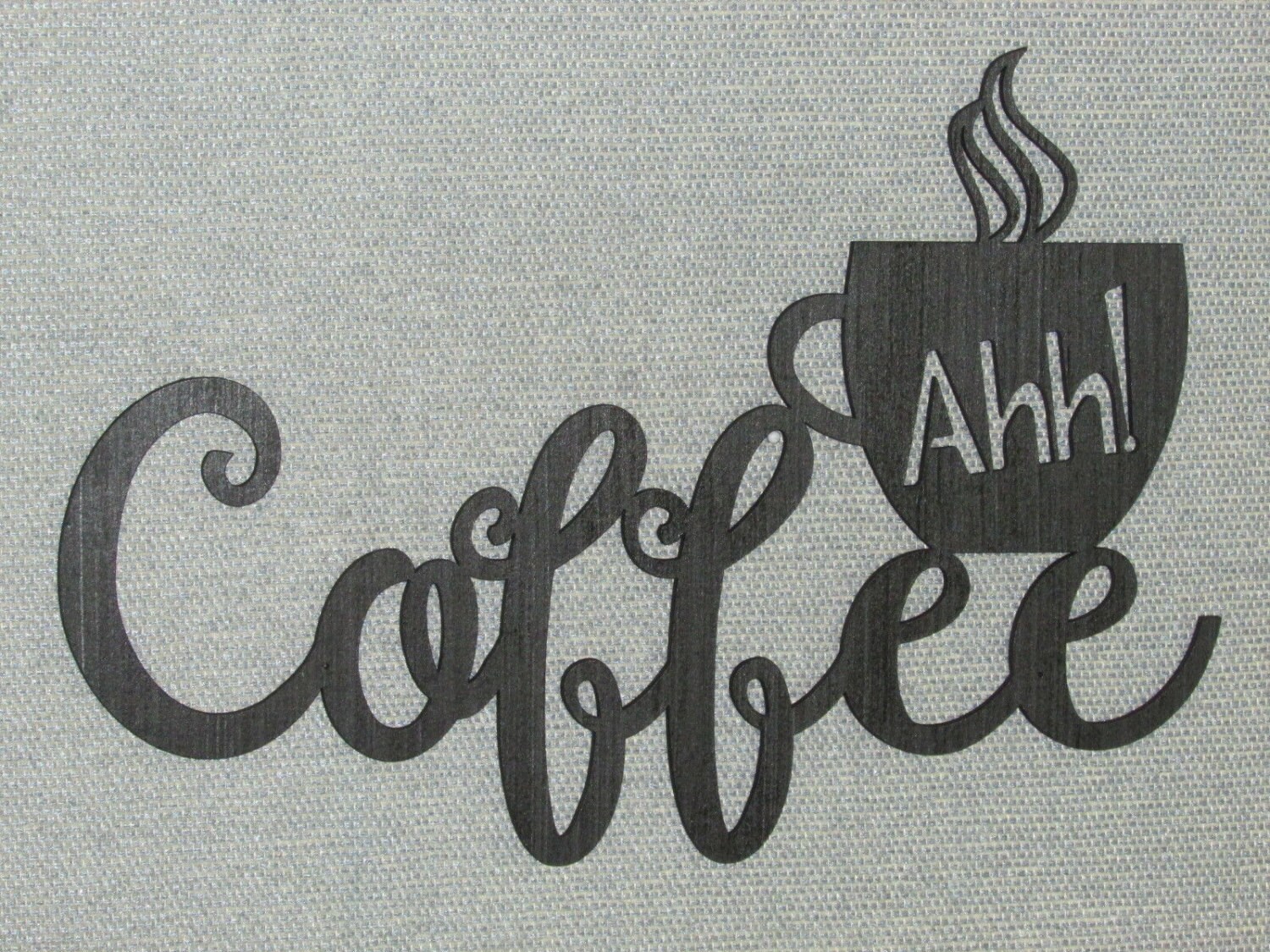 Coffee Ahh Wall Word Art Decor Cup - Etsy