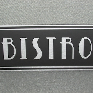 Custom Made Elegant 20" Bistro Sign Art Deco Style Silver and Black - Etsy