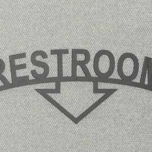Restroom Sign With Arrow Pointing Down. Choose Size and Color - Etsy
