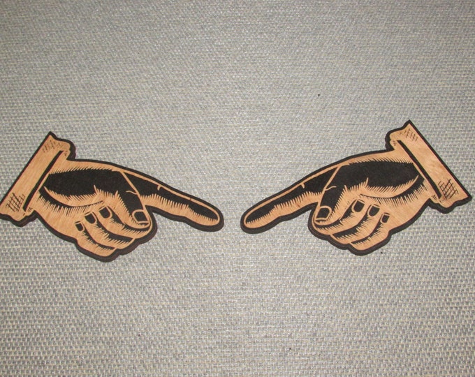 Pointing Hand Vintage Style Cast Iron Wall Hanging or Sign - Etsy