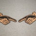 Left & Right Wooden Pointing Fingers Set Wall Signs Choice of Size - Etsy