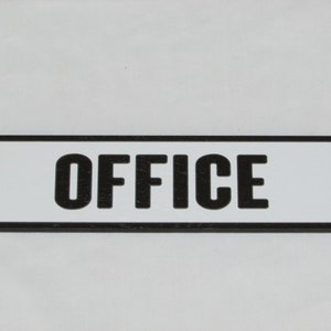 OFFICE Door Sign Black and White - Etsy