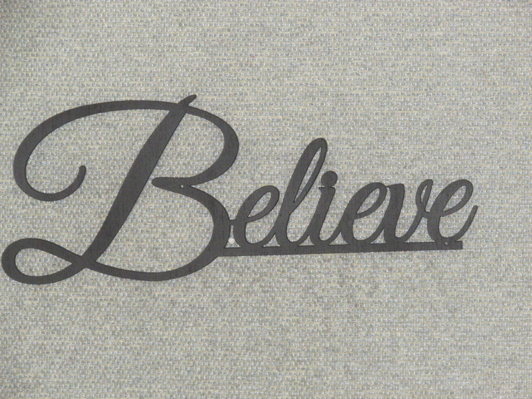 BELIEVE Wood Wall Word Sign Laser Cut - Etsy
