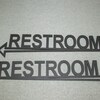 WATER CLOSET WC Wooden Door Sign Plaque Restroom 5 X 3 White With Black ...