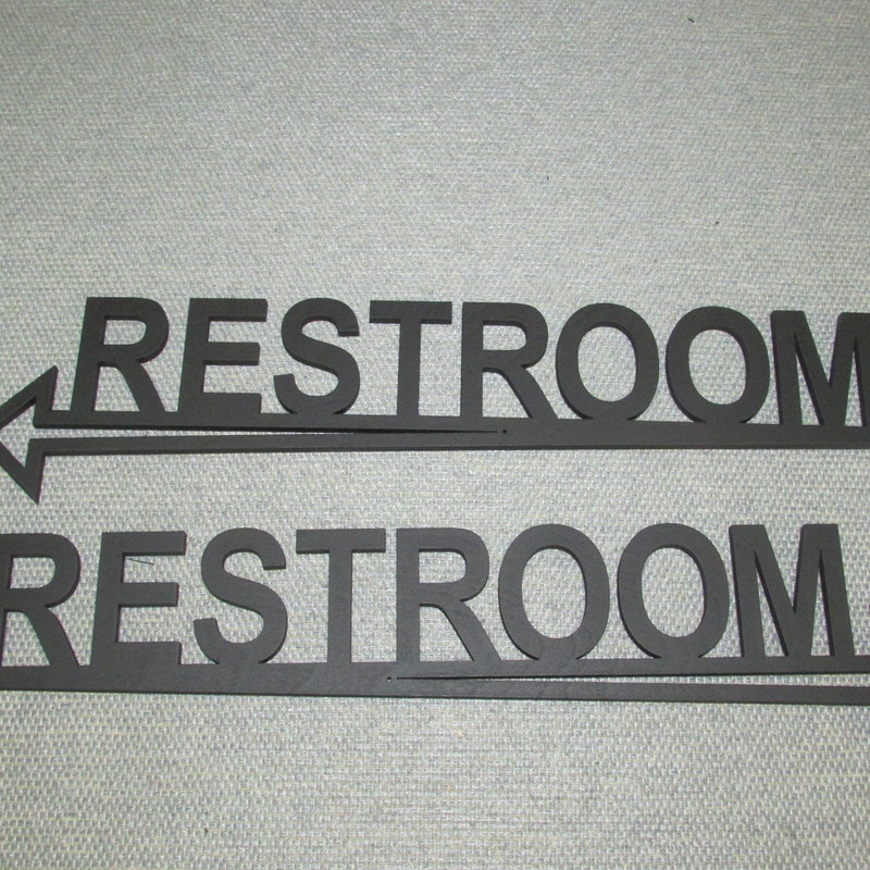 Restroom This Way Sign - Etsy