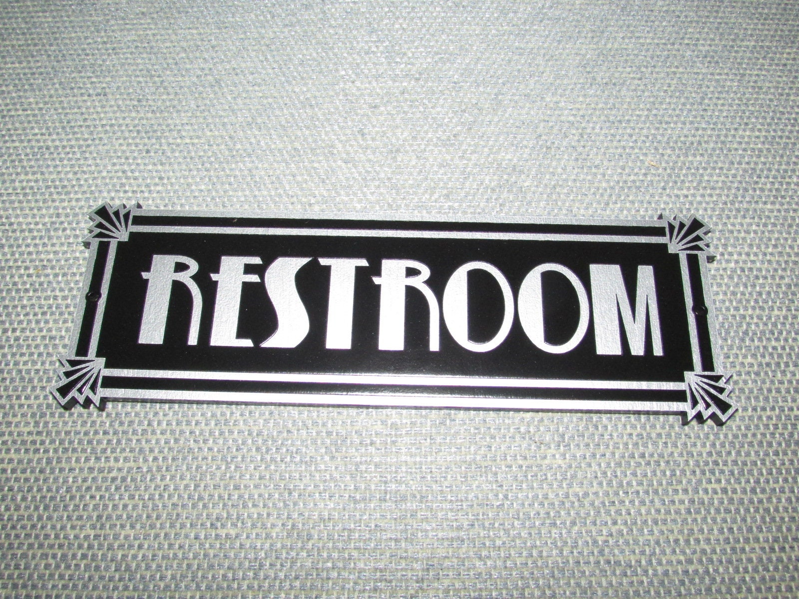 Restroom Sign Deco Style Choice of Colors Bathroom Signs - Etsy Canada