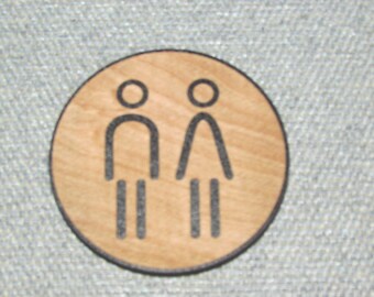 Restroom Wall Sign 3D Printed Plastic - Etsy