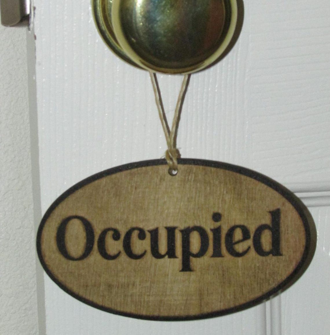 Vacant / Occupied Two Sided Reversible Hanging Rustic Style Wooden ...