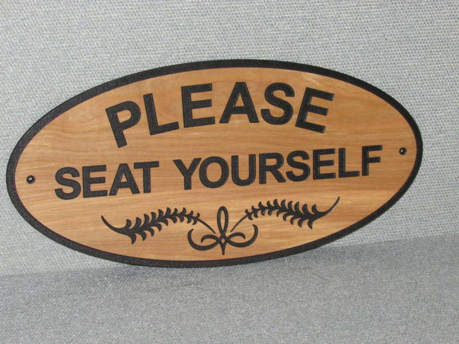 Please Wait to Be Seated Please and Seat Yourself Set of | Etsy