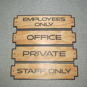 Office, Staff Only, Employees Only, Private Business Door Signs - Etsy