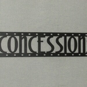 CONCESSIONS Film Strip Wood Wall Words Hanging Sign Art Decor Movie ...