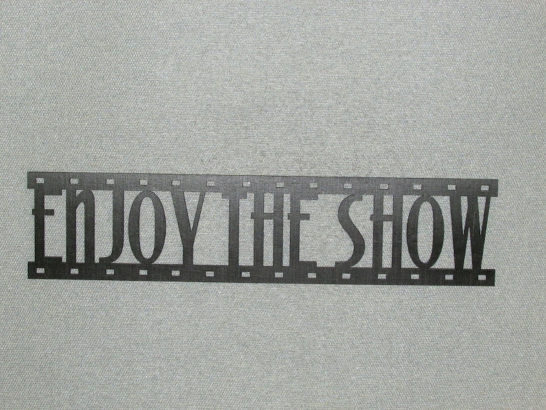 Enjoy the Show Film Strip Wood Wall Words Hanging Sign Art Decor Movie ...