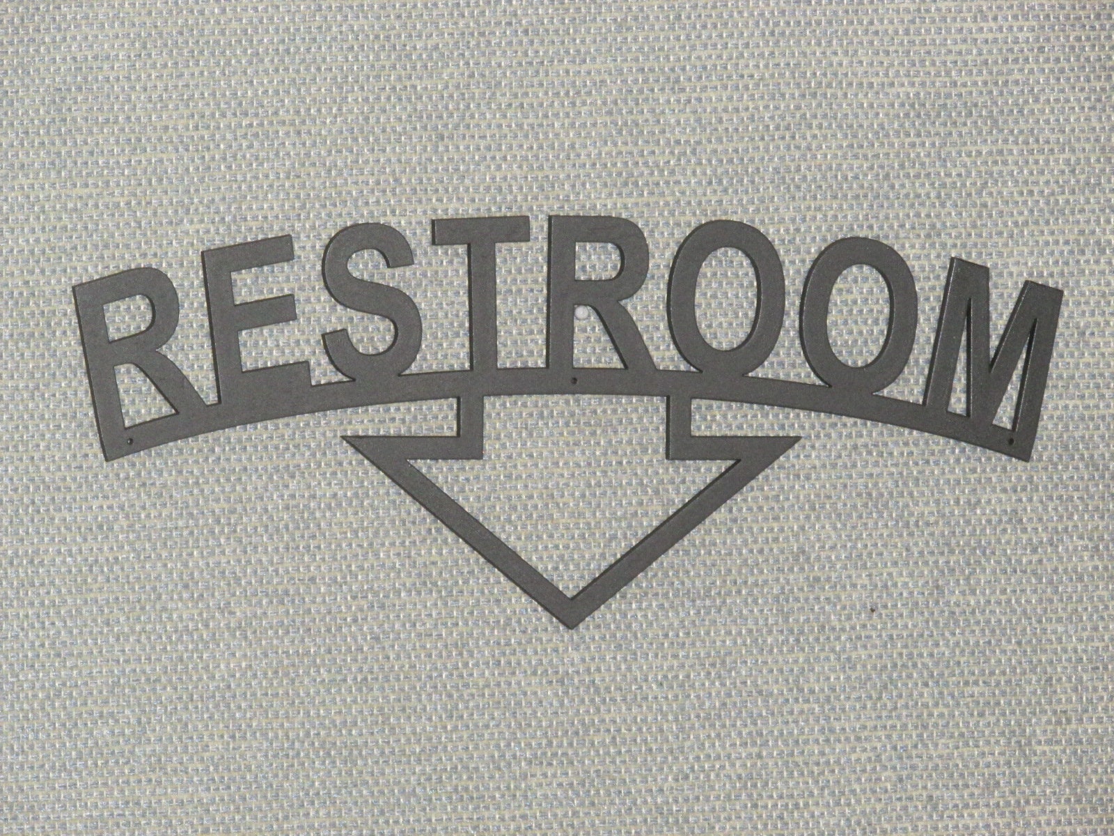 Restroom Sign With Arrow Pointing Down. Choose Size and Color - Etsy