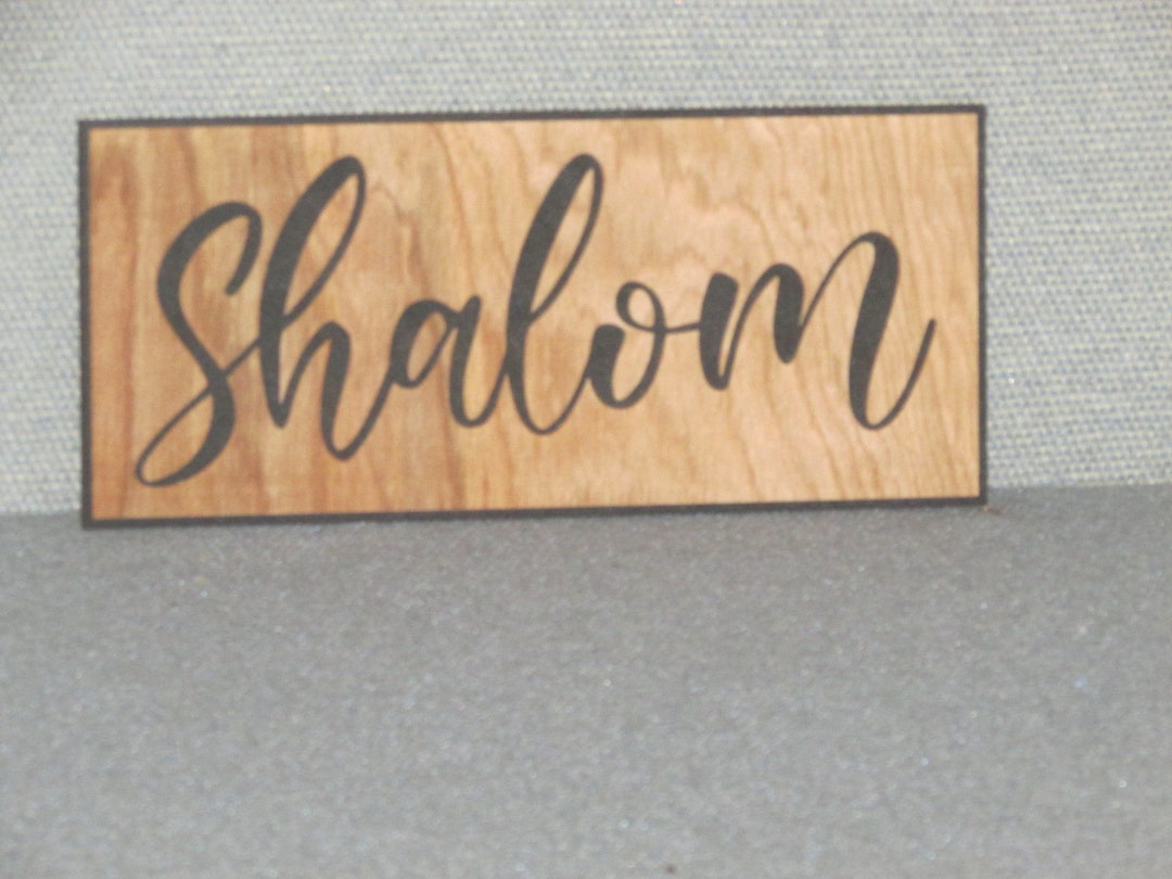 Shalom Rustic Wood Sign, Hand Made on Recycled Wood, Free Shipping - Etsy