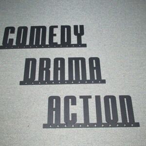 COMEDY ACTION DRAMA With Stars Wall Decor Movie Signs Cinema Theater ...
