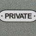 PRIVATE Door Sign Black & White - Etsy