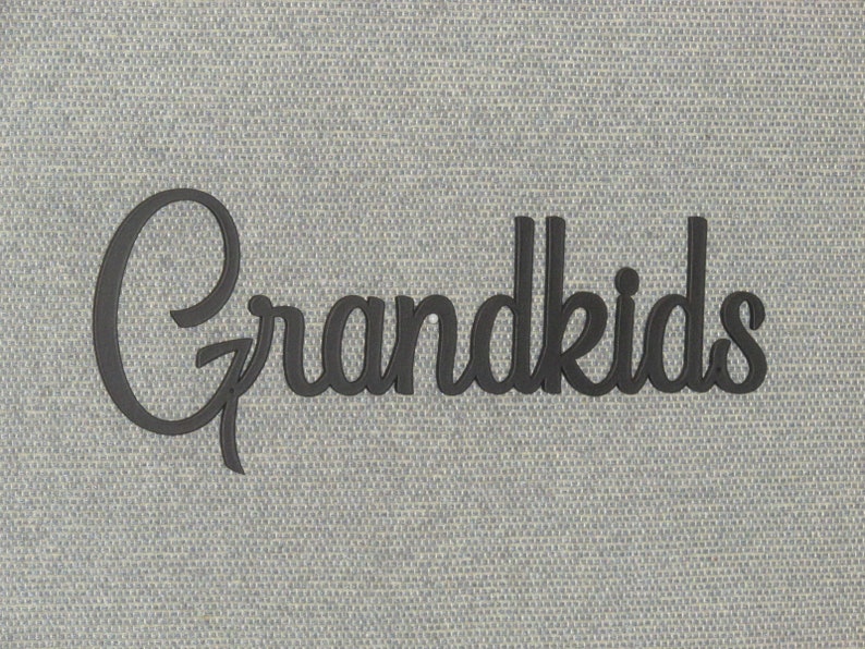 Grandkids Laser Cut Wood Wall Word Style 3 Grand Kids - Etsy