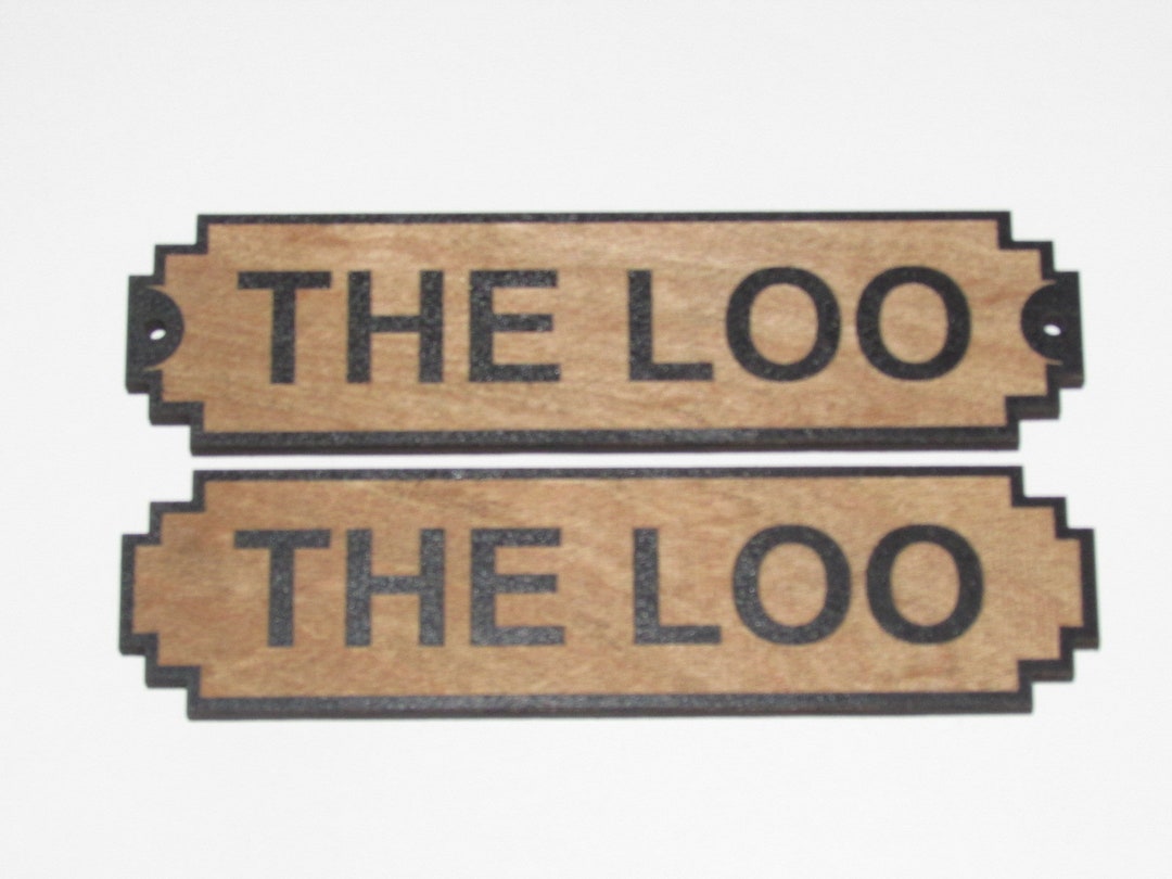 The Loo Rustic Door Sign Made From Reclaimed Wood. Bathroom Restroom ...