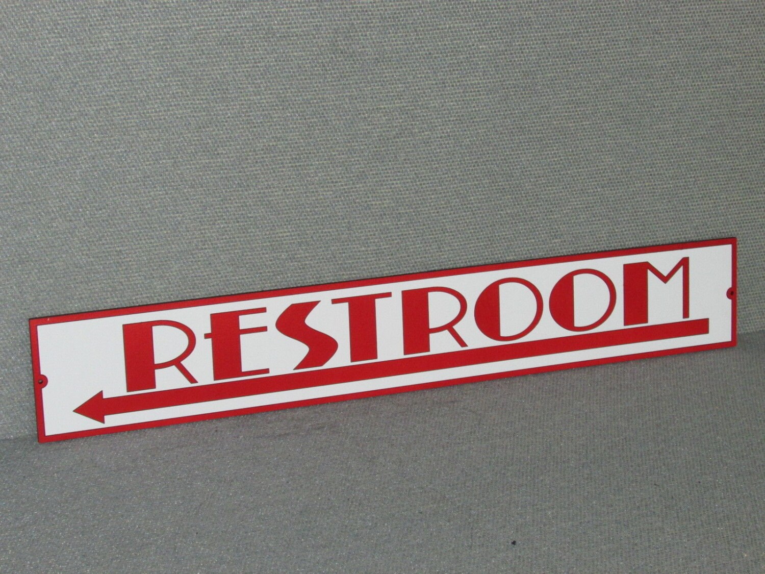 Restroom Red and White Wall Sign Right Pointing Arrow - Etsy