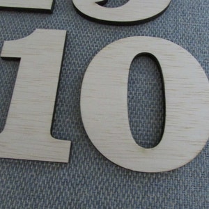 Unfinished 4 Laser Cut Wood Numbers 1 Through 20 Wedding Table - Etsy