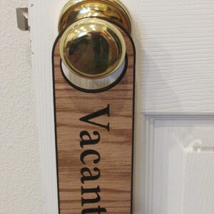 Vacant / Occupied Room Double Sided Reversible Hanging Sign, Rustic ...
