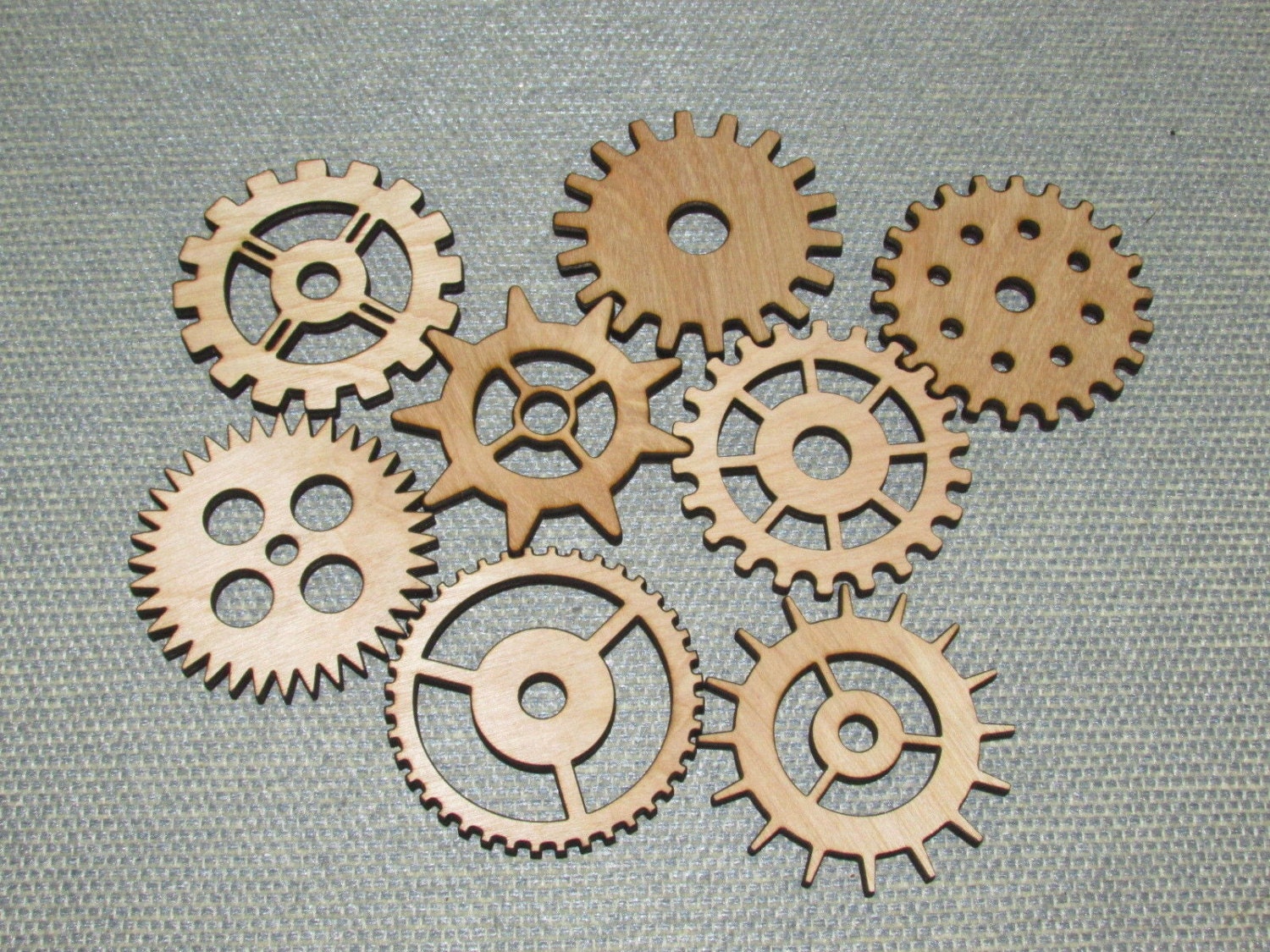 Lot of 8 Custom Wood Wooden Gears Gear COG Steampunk Wall Art - Etsy