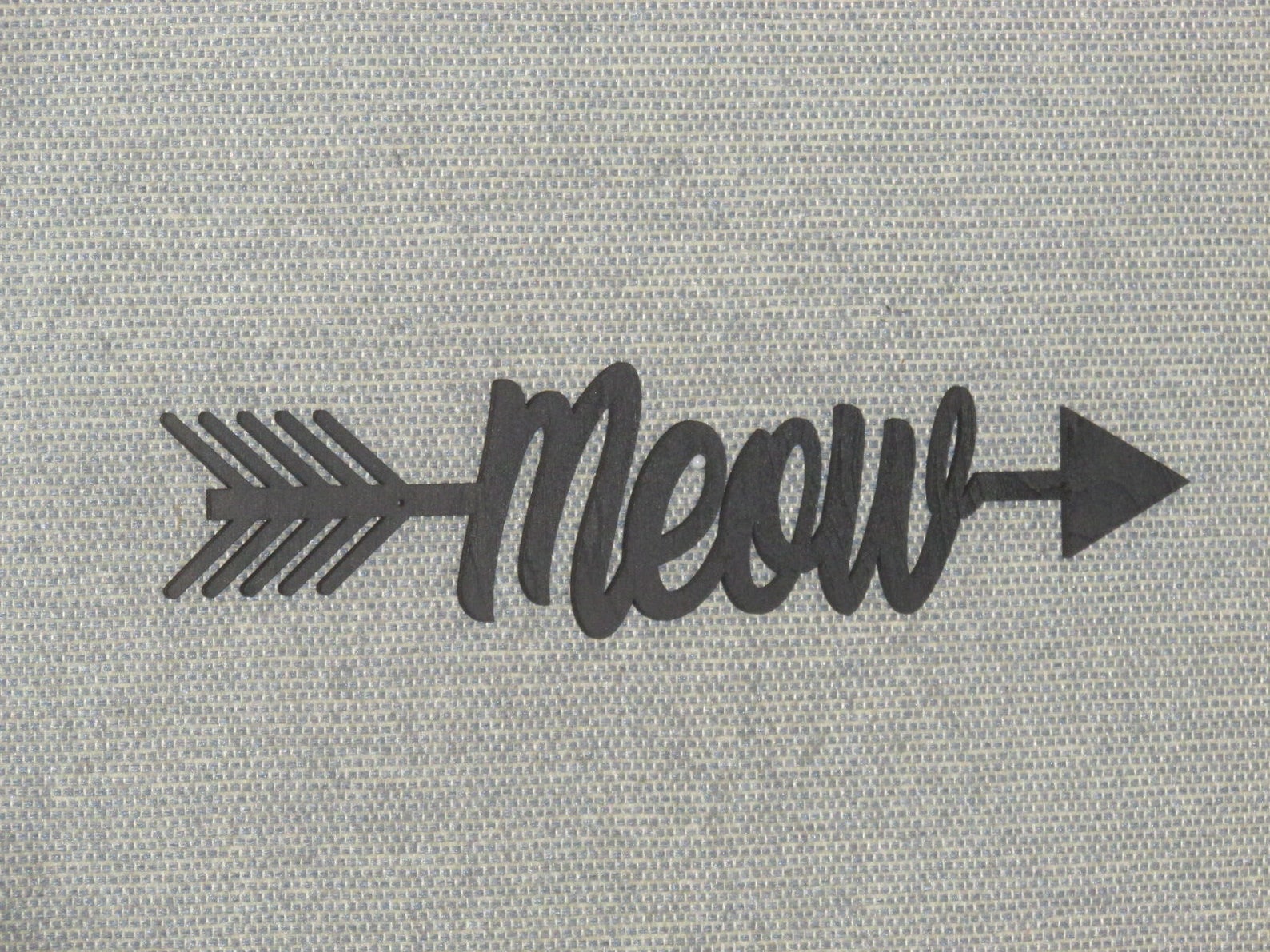 Laser Cut Wood Meow Cat Arrow Wall Art Decor - Etsy