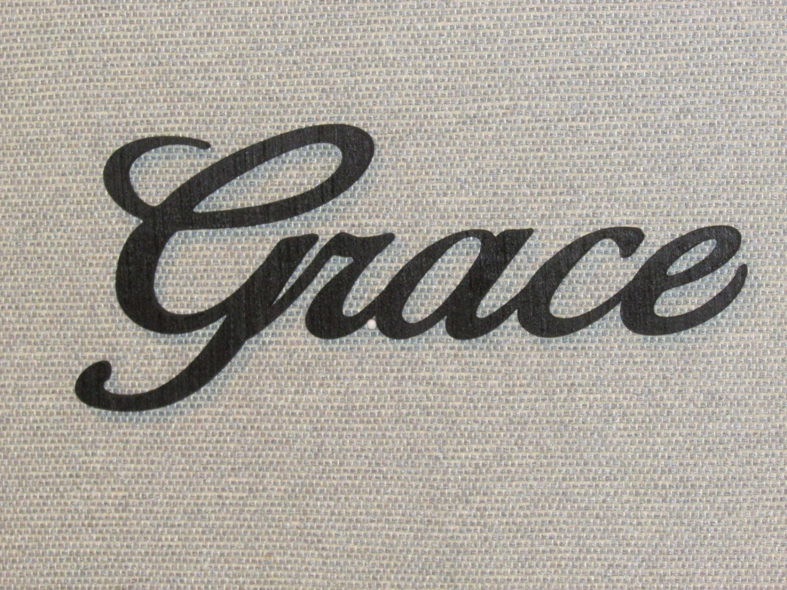 GRACE Wall Word Satin Black Wood Art Decor Wall Hanging - Etsy