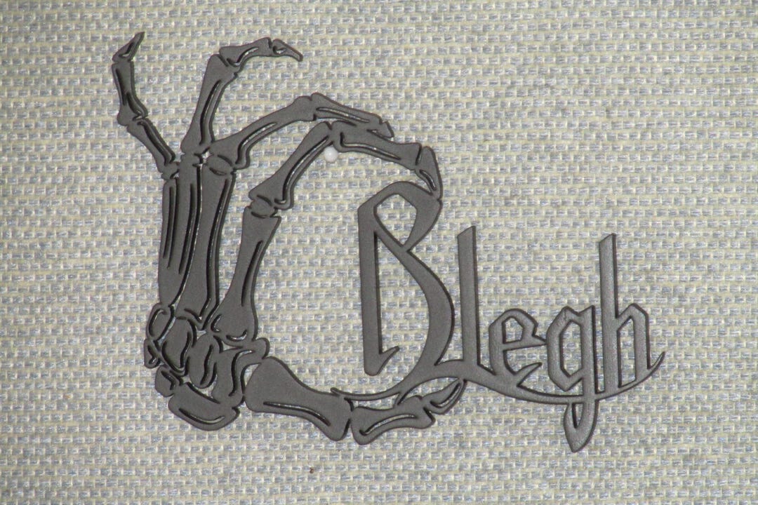 Gothic Skeleton Hand With Blegh Wall Word, Wall Art Sign Free Shipping ...