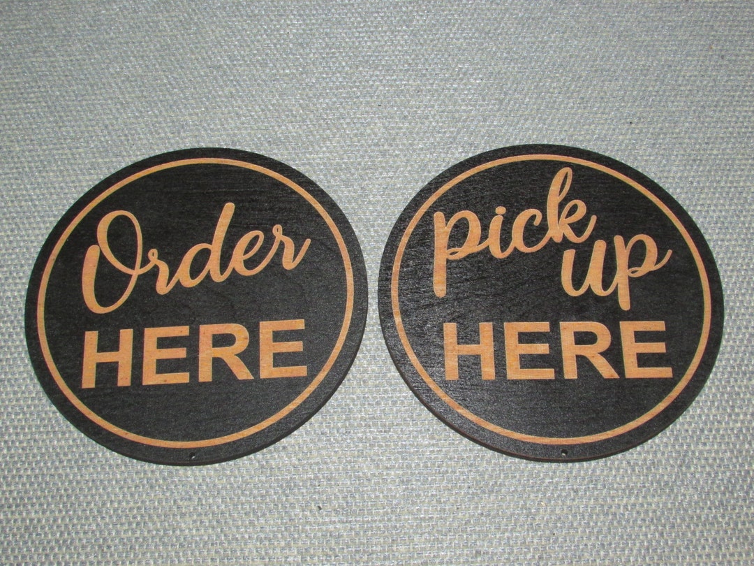 Ordene aquí y recoja aquí Letrero de madera rústica, elija su tamaño ...