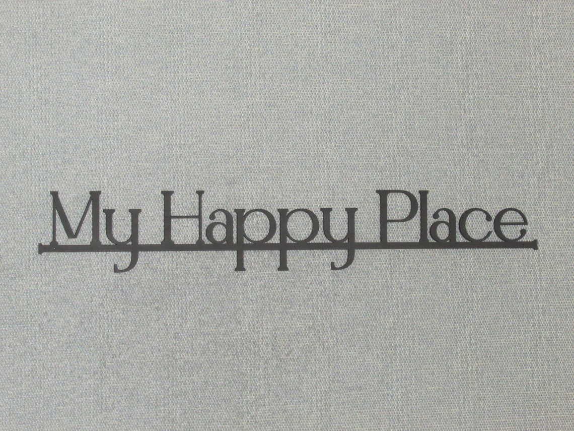 My Happy Place Wood Wall Words Art Decor Sign | Etsy