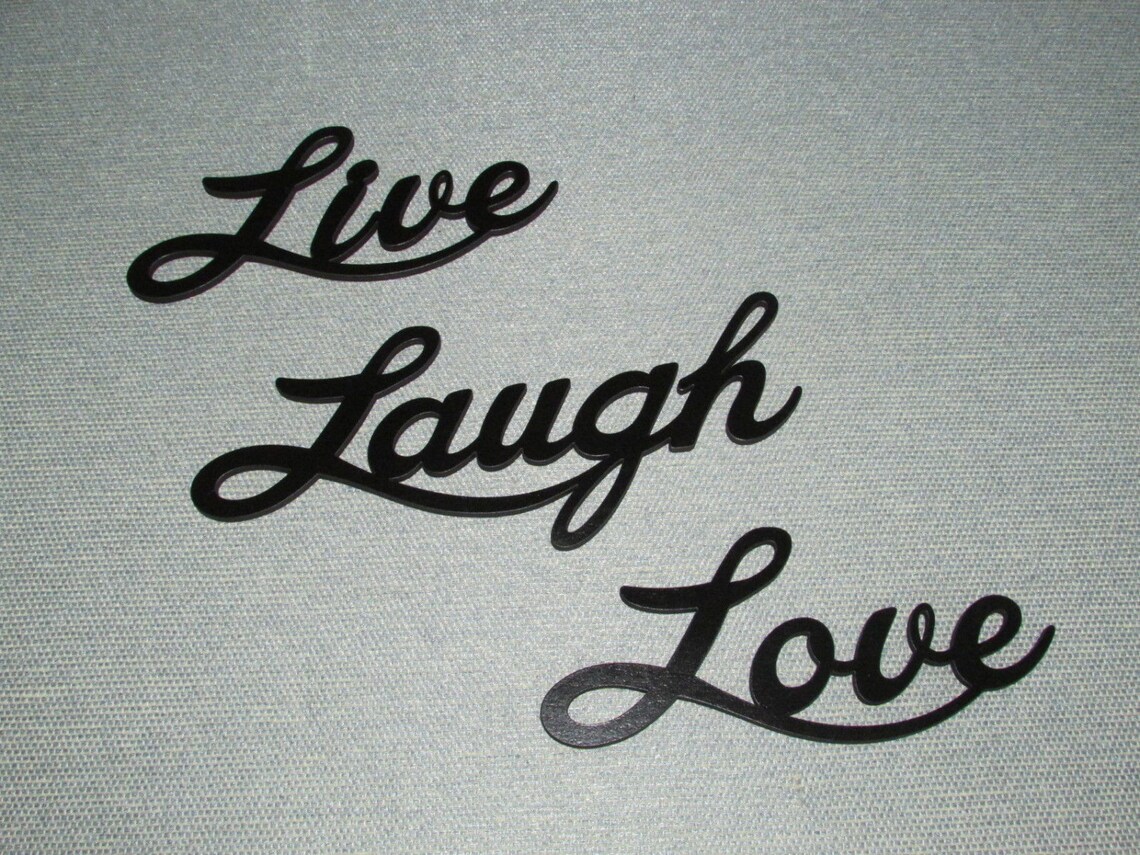 Live Laugh Love Wall Words Laser Cut Wood Wall Art Accents Free ...